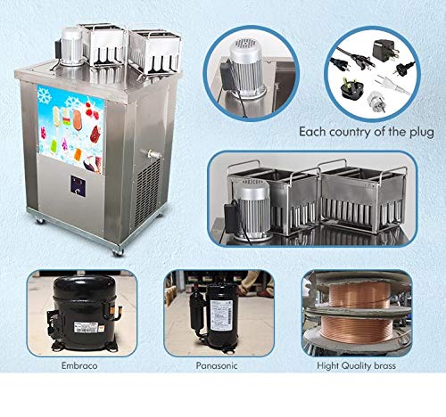2 Mold Sets ice Cream Popsicle Machine ice pop Machine ice Lolly Makin ...